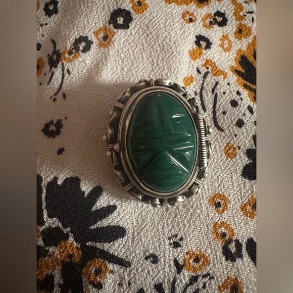 Taxco | Jewelry | Vintage Taxco Mexico Sterling Silver Silver Green ...